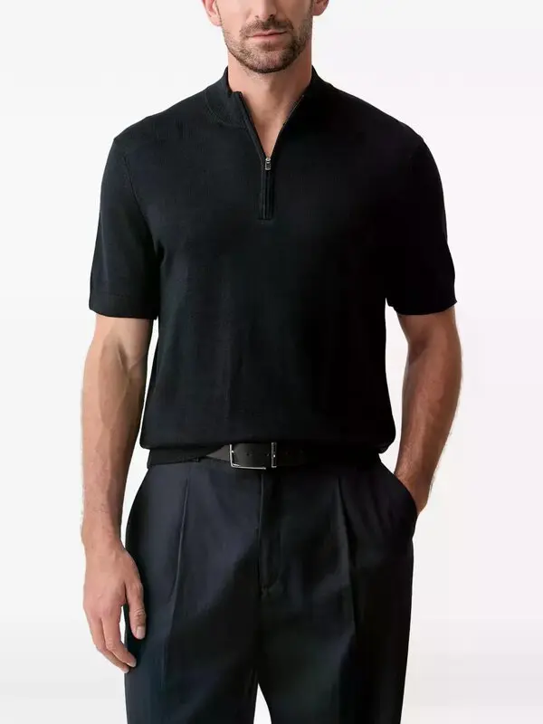 JOOP! Quarter-zip Knitted Polo Shirt