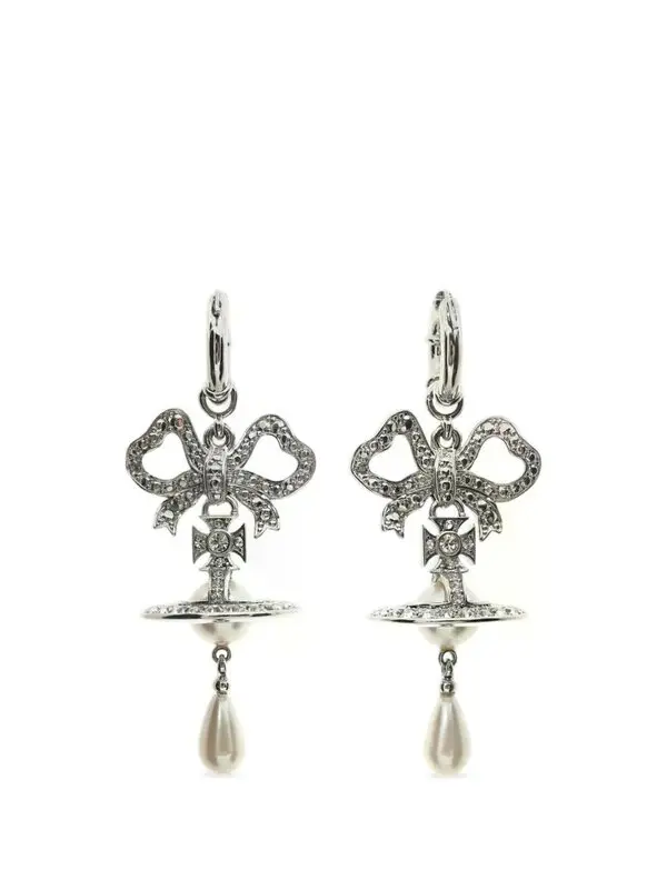 VIVIENNE WESTWOOD Rigoberta Bow Earrings - Silver