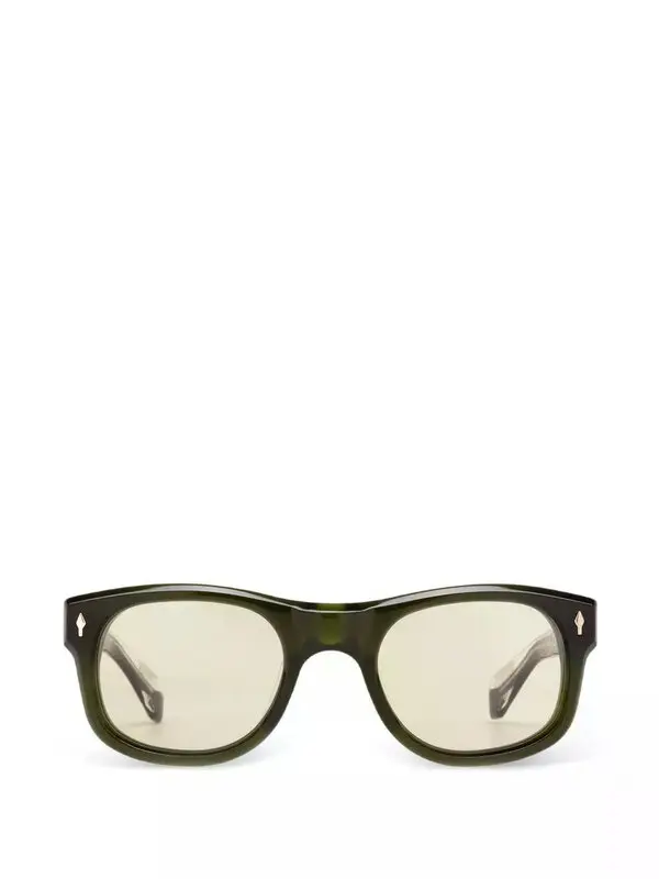 JACQUES MARIE MAGE Amilcar Rectangle-frame Sunglasses - Green