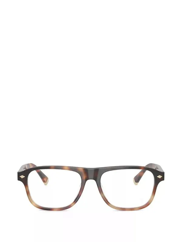 Brunello Cucinelli Tortoiseshell-effect Square-frame Glasses