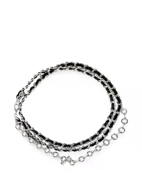 GESTUZ Gzzinnia Logo-plaque Chain Belt - Silver