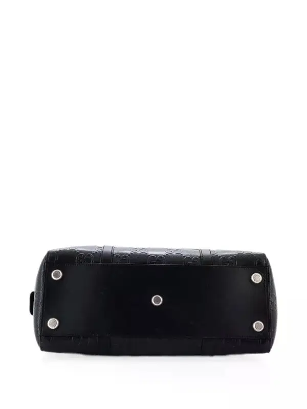Gucci Gg Embossed Perforated Leather Medium Tote Bag