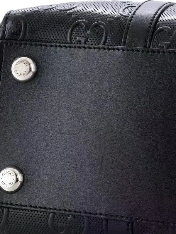 Gucci Gg Embossed Perforated Leather Medium Tote Bag