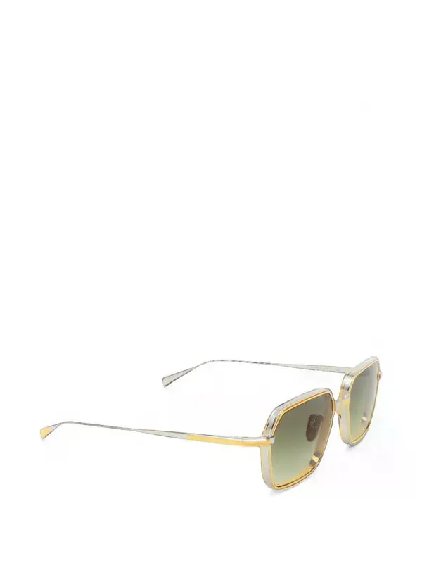 JACQUES MARIE MAGE Admiral Geometric-frame Sunglasses - Silver