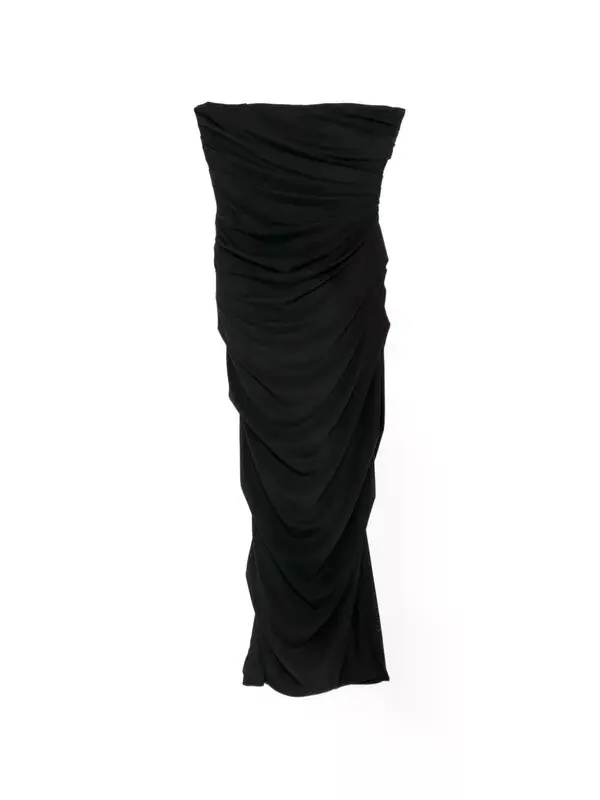 Alex Perry Strapless Ruched Dress - Black