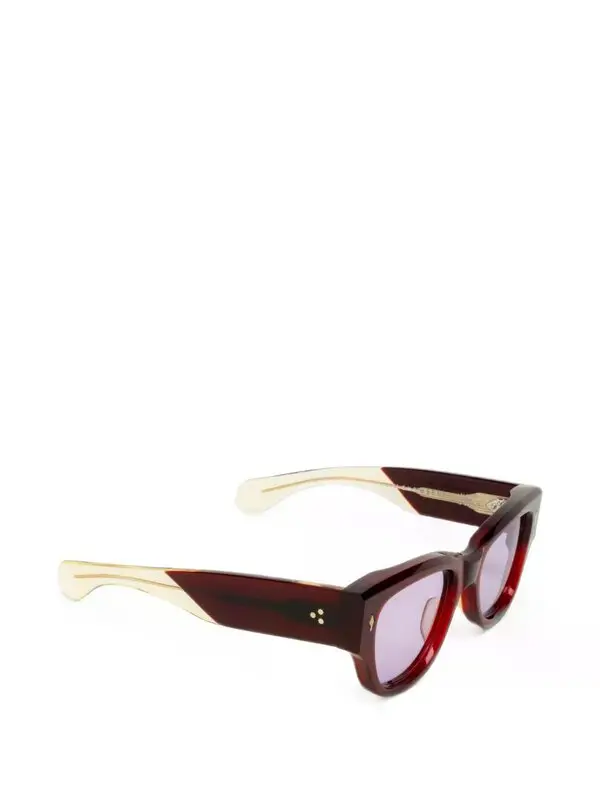 JACQUES MARIE MAGE Chelsea Geometric-frame Sunglasses - Red