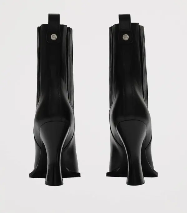 Burberry Leather Pillar Ankle Boots 100
