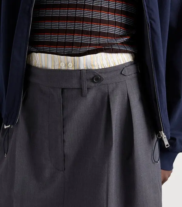 Prada Wool-mohair Mini Skirt