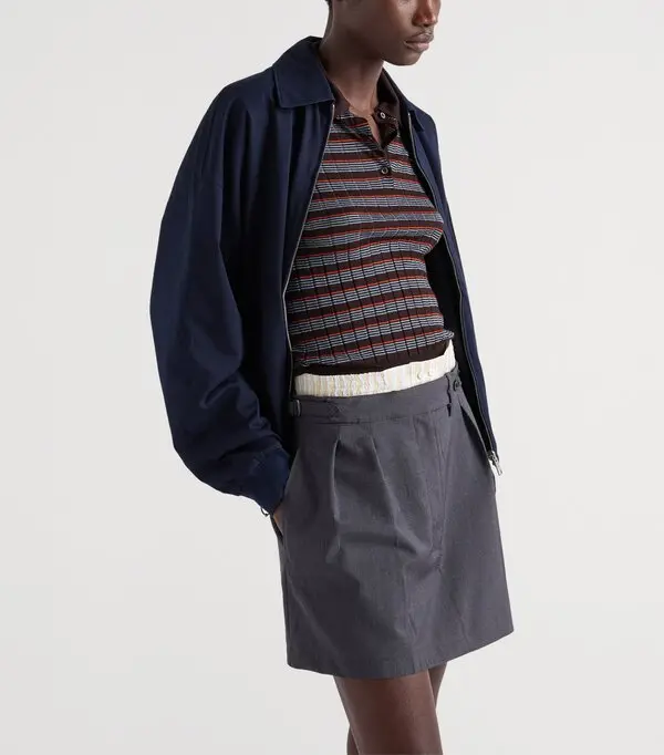 Prada Wool-mohair Mini Skirt