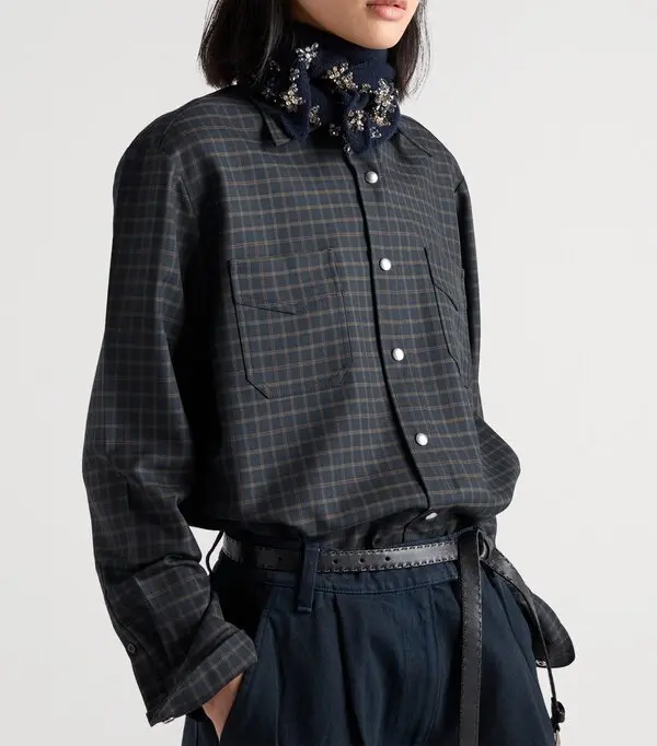 Prada Wool Check Shirt