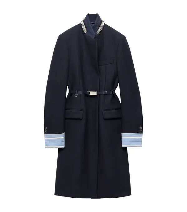 Prada Wool Embroidered Coat