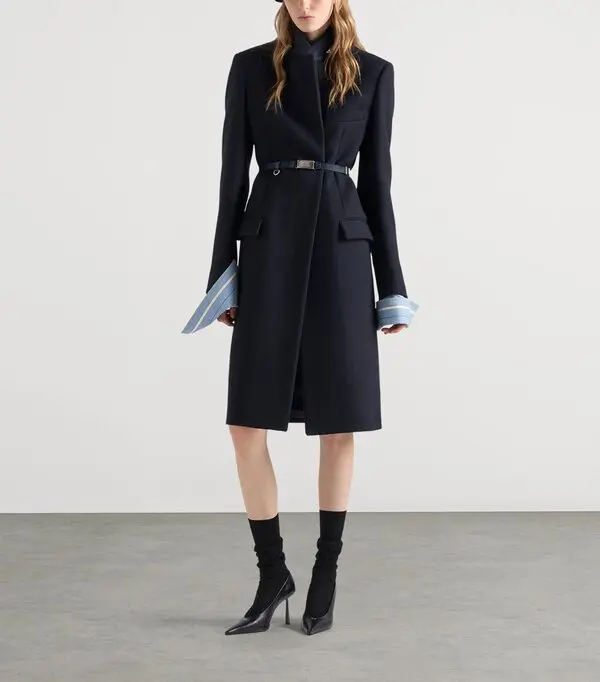 Prada Wool Embroidered Coat