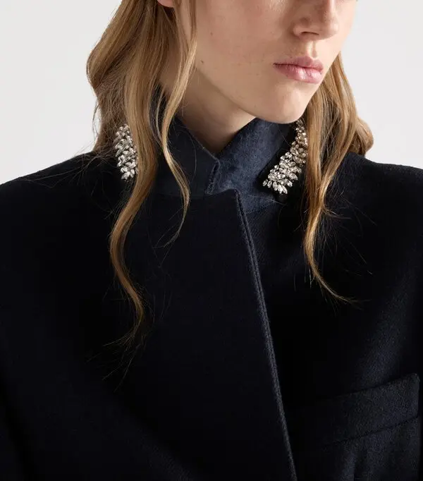 Prada Wool Embroidered Coat