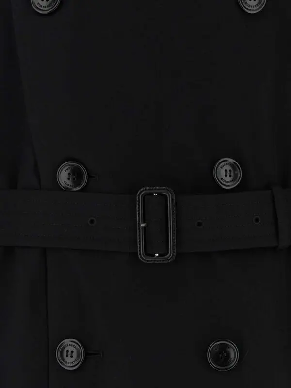 Burberry Long Double-breasted Cotton Trench Coat With Belt And Epaulettes