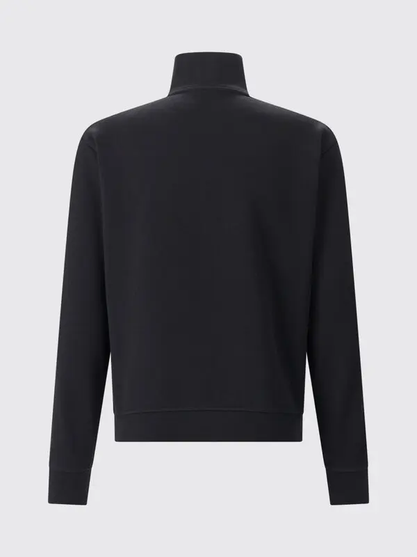 Dsquared2 High Neck Cotton Zip Sweatshirt With Printed Logo