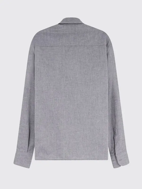 MAISON MARGIELA Long-sleeved Cotton Shirt With Numeric Logo