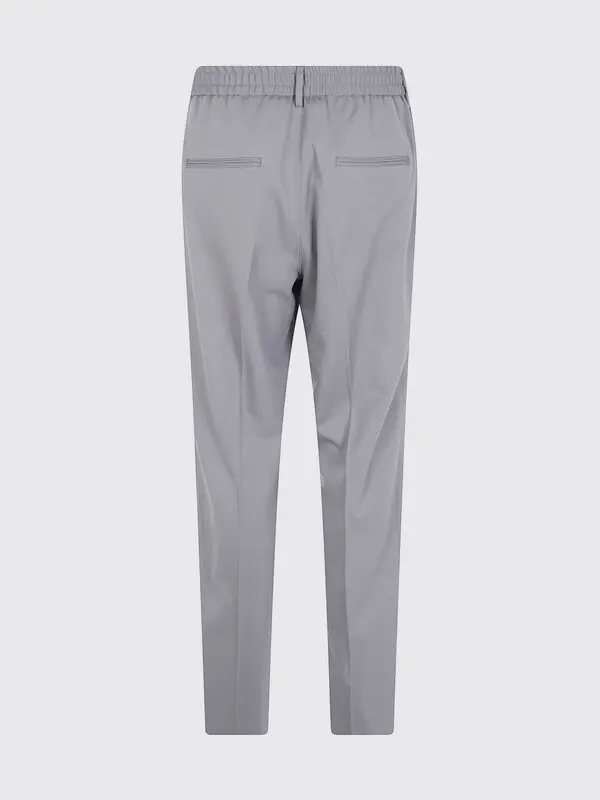 Tagliatore Slim Fit Pleated Trousers In Virgin Wool With Drawstring Waist - Brown