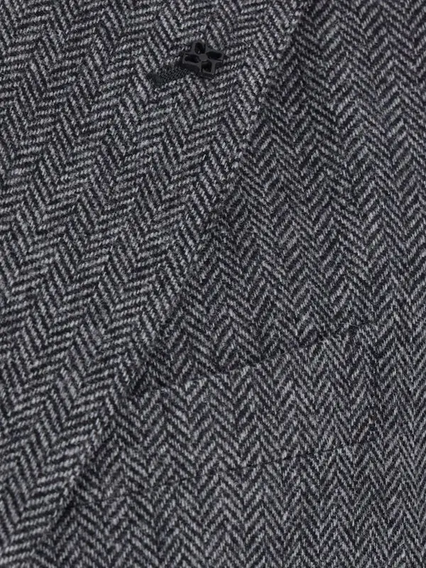 Tagliatore Double-breasted Blazer In Wool And Cashmere With Peak Lapels - Grey