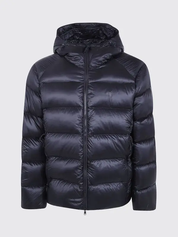 Polo Ralph Lauren Recycled Nylon Puffer Jacket With Hood And Pony Logo - Black