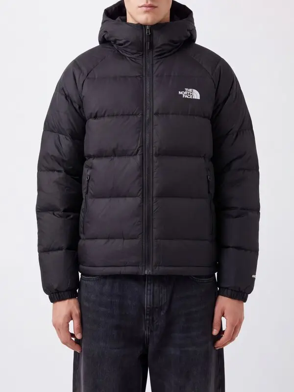 The North Face Hooded Short Down Jacket In Water-repellent Recycled Nylon