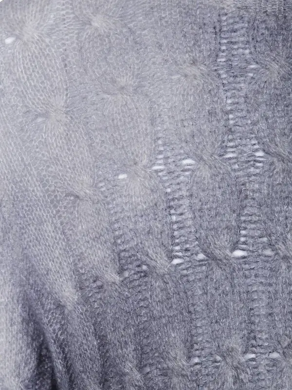 Avant Toi Two-tone Abstract Pattern Sweater In Cashmere And Silk