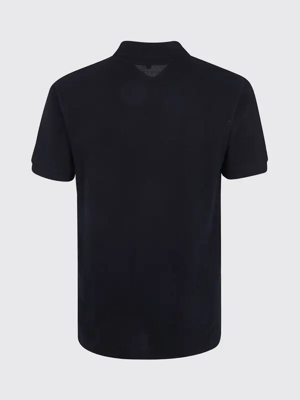 Play Comme Des Garcon Short-sleeve Polo Shirt In Piqué Cotton With Logo - Black