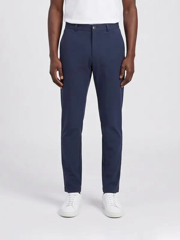 RRD Slim Fit Chino Trousers In Technical Jersey With Mid-rise Waist - Grey