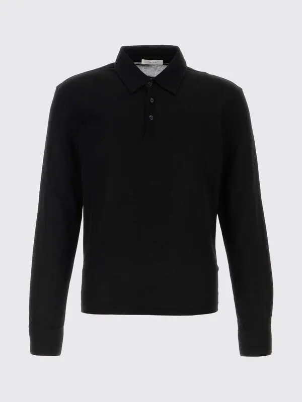 THE ROW Long-sleeved Knit Polo Shirt In Wool And Silk With Classic Collar