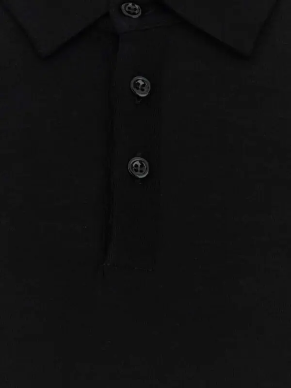THE ROW Long-sleeved Knit Polo Shirt In Wool And Silk With Classic Collar