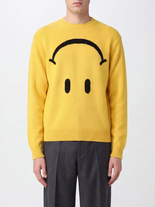 Moschino Pure Virgin Wool Crewneck Sweater With Graphic Print