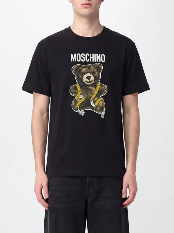 Moschino Teddy Bear Print Cotton T-shirt - Black