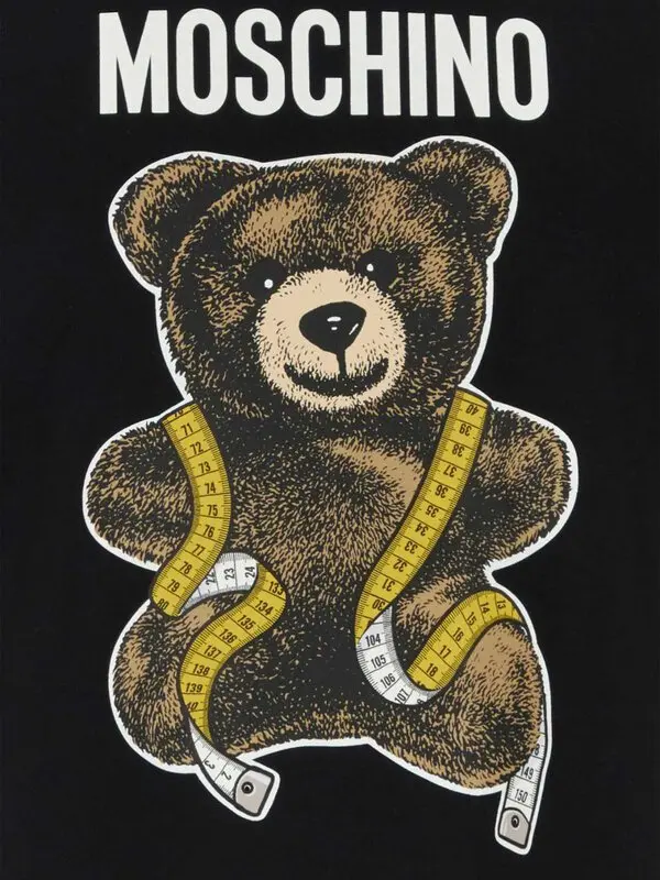 Moschino Teddy Bear Print Cotton T-shirt - Black