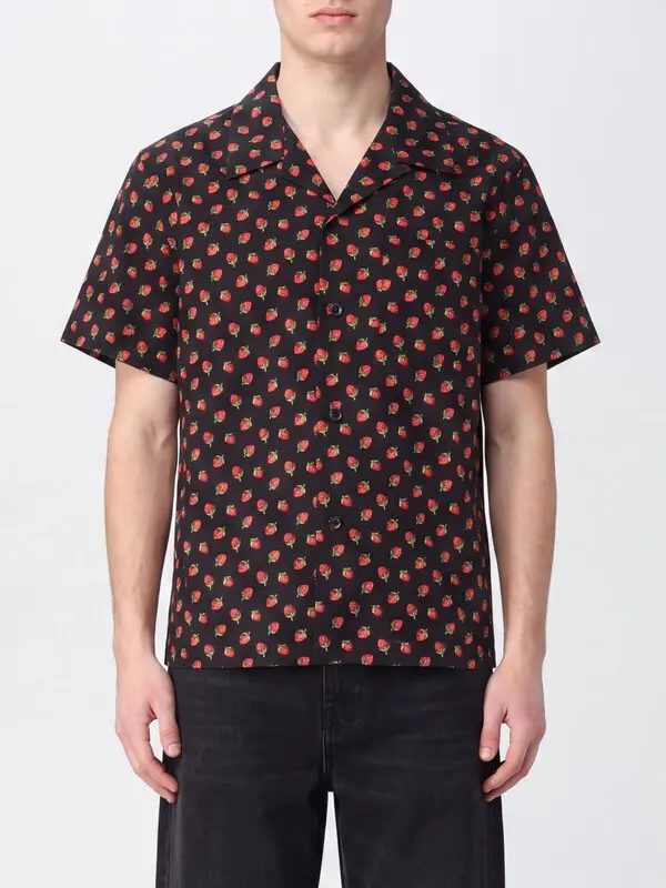 JW Anderson Fruit Print Short-sleeved Cotton Bowling Shirt