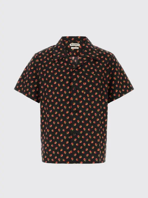 JW Anderson Fruit Print Short-sleeved Cotton Bowling Shirt