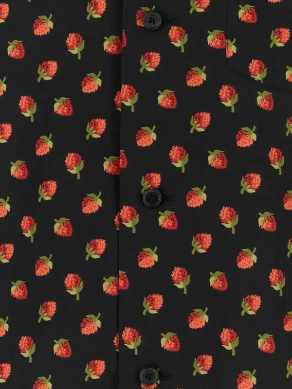 JW Anderson Fruit Print Short-sleeved Cotton Bowling Shirt