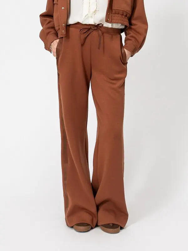 TWINSET Wide-leg Jersey Jogging Trousers With Drawstring - Hazel