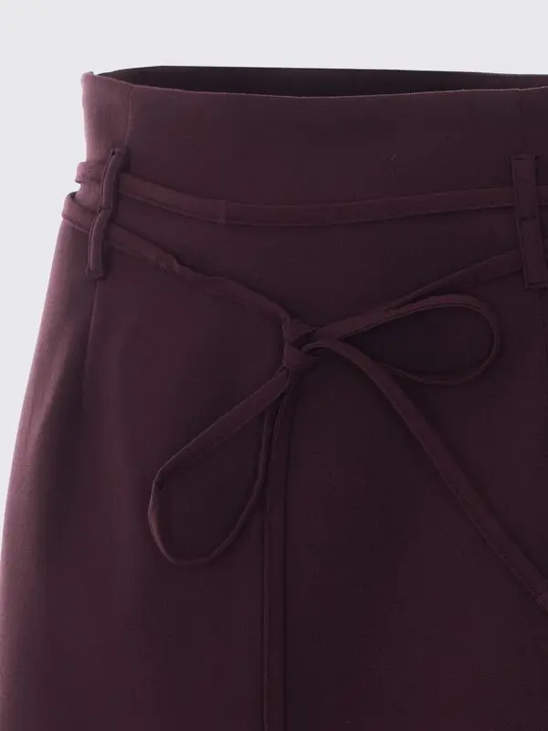 TWINSET High-waisted Pencil Mini Skirt With Belt And Side Zip - Red