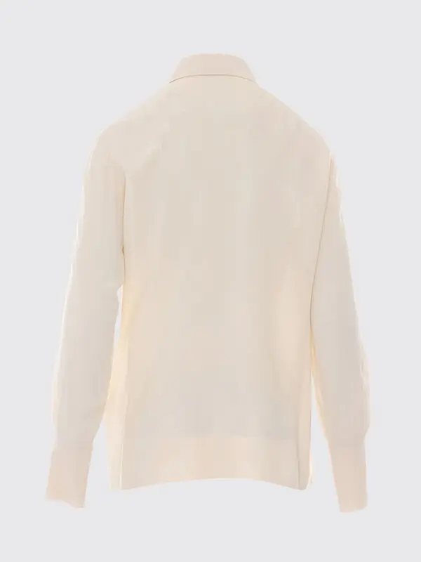 Liu Jo Long-sleeved Viscose Shirt With French Collar - White
