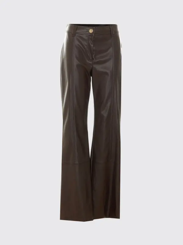 Liu Jo High-waisted Flared Pants In Faux Leather