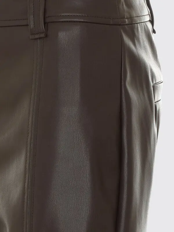 Liu Jo High-waisted Flared Pants In Faux Leather