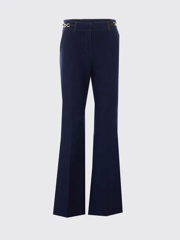 Liu Jo Mid-rise Flared Jeans In Wool Blend Denim