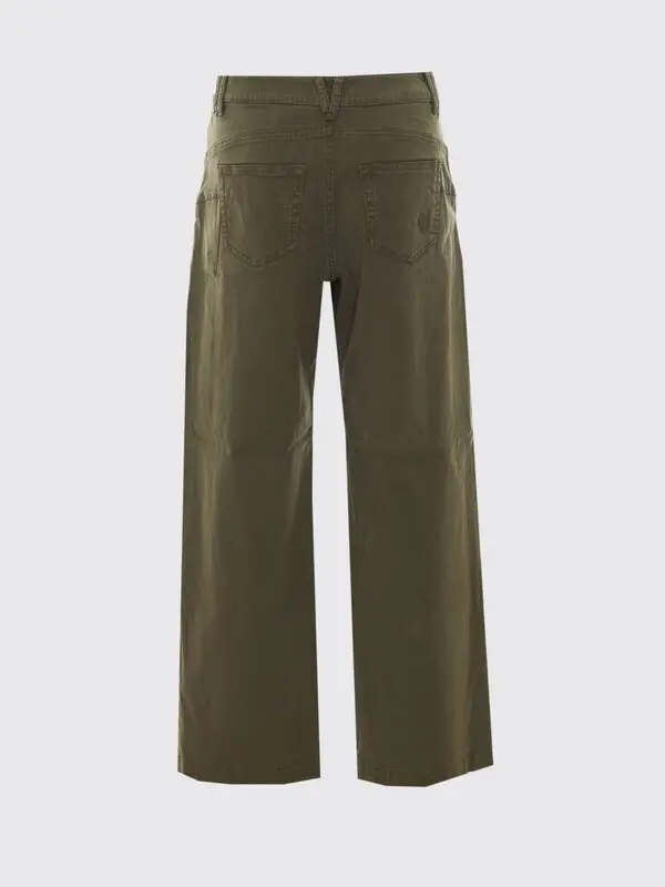 Liu Jo Stretch Cotton Wide-leg Pants With Mid-rise Waist