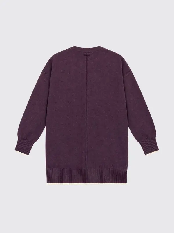 Pinko Relaxed Fit Wool And Cashmere V-neck Cardigan With Pockets - Violet