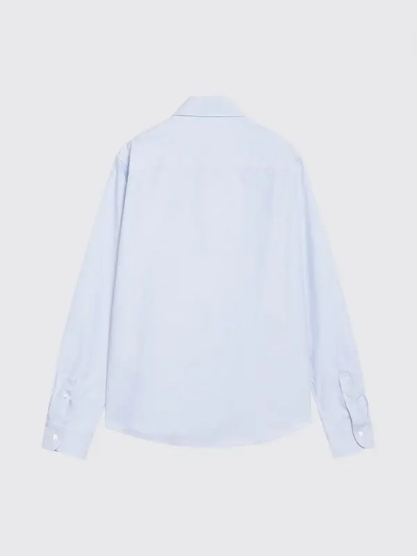 AMI Paris Slim Fit Cotton Shirt With Button-down Collar And Embroidered Logo