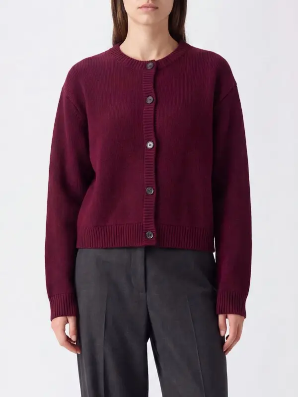 LISA YANG Pure Cashmere Crewneck Cardigan With Button Closure - Violet