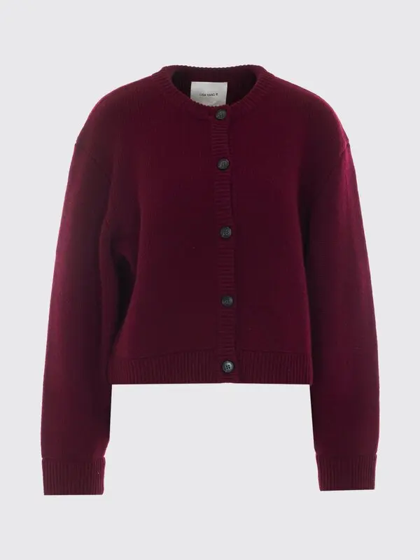LISA YANG Pure Cashmere Crewneck Cardigan With Button Closure - Violet