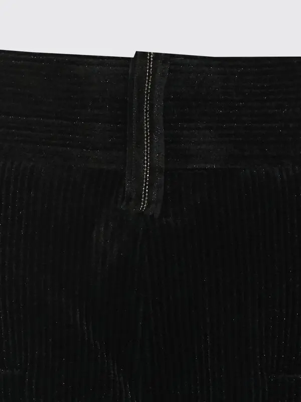 Brunello Cucinelli Wide-leg Velvet Tailored Trousers With Monili Embroidery