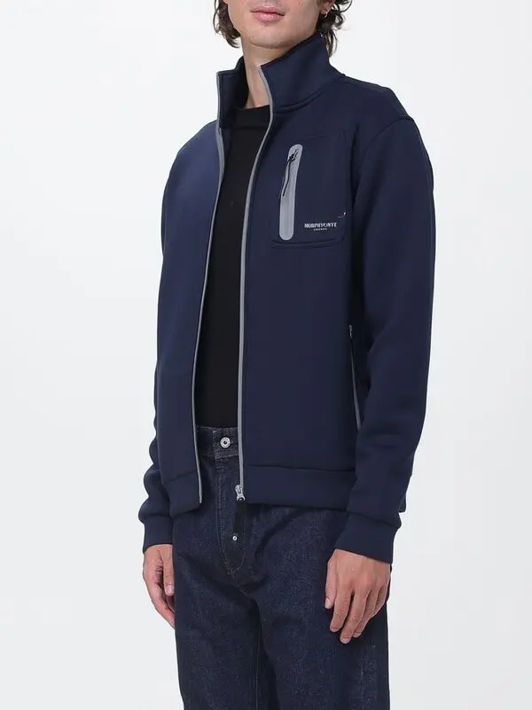 MURPHY&NYE High Neck Full-zip Neoprene Sweatshirt - Navy
