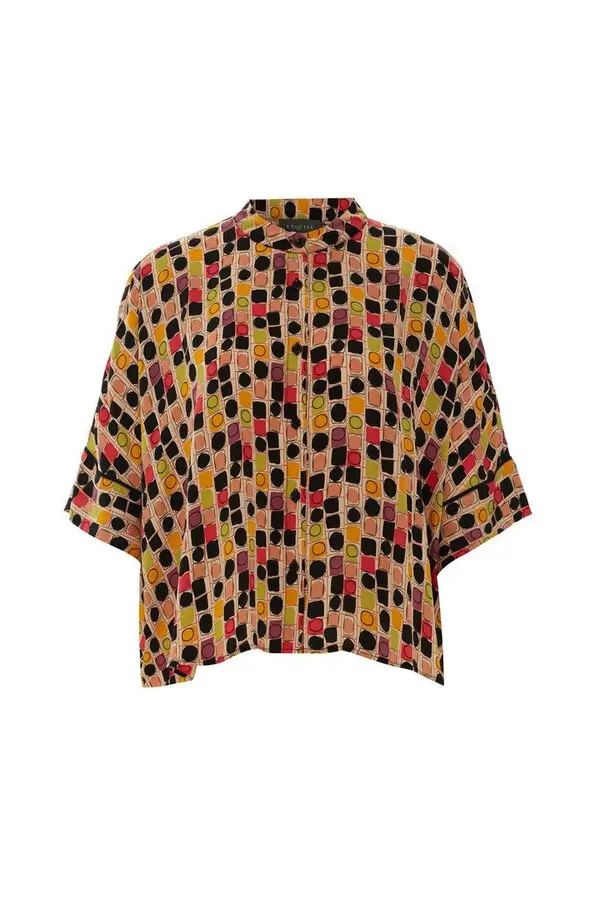 EXQUISE Polka Dot Shirt Multicolor