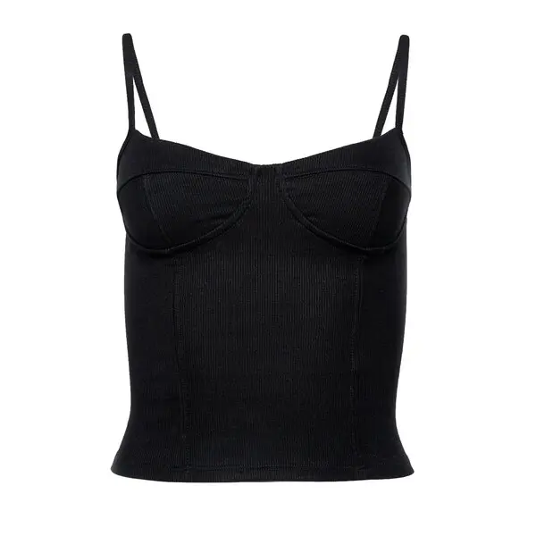 EARTH BODY Rim Corset Ribbed Tank